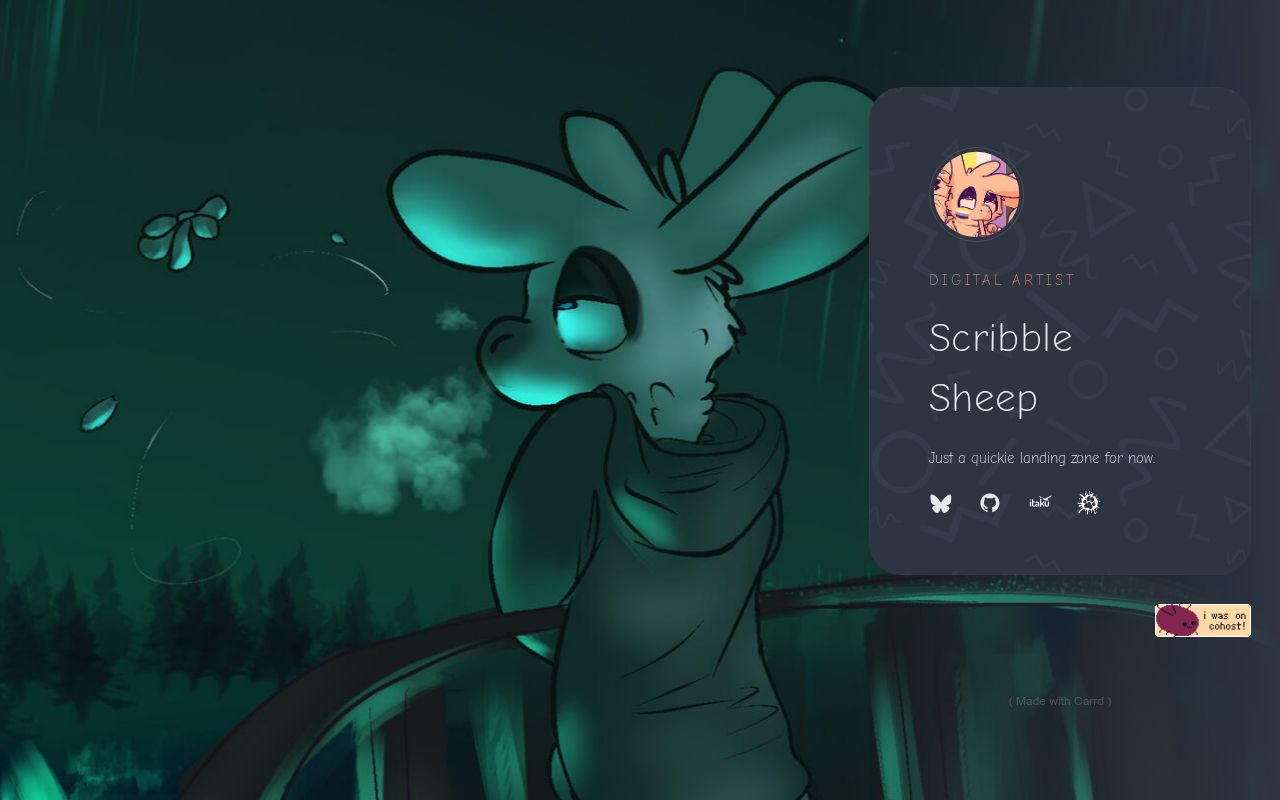 Scribble Sheep's Landing Page